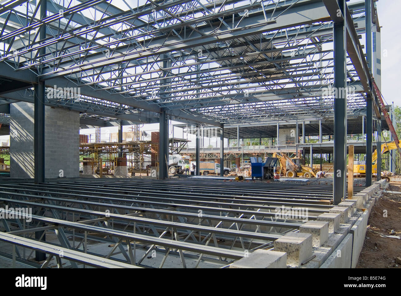 Commercial Building Construction Site Under Construction Stock Photo ...