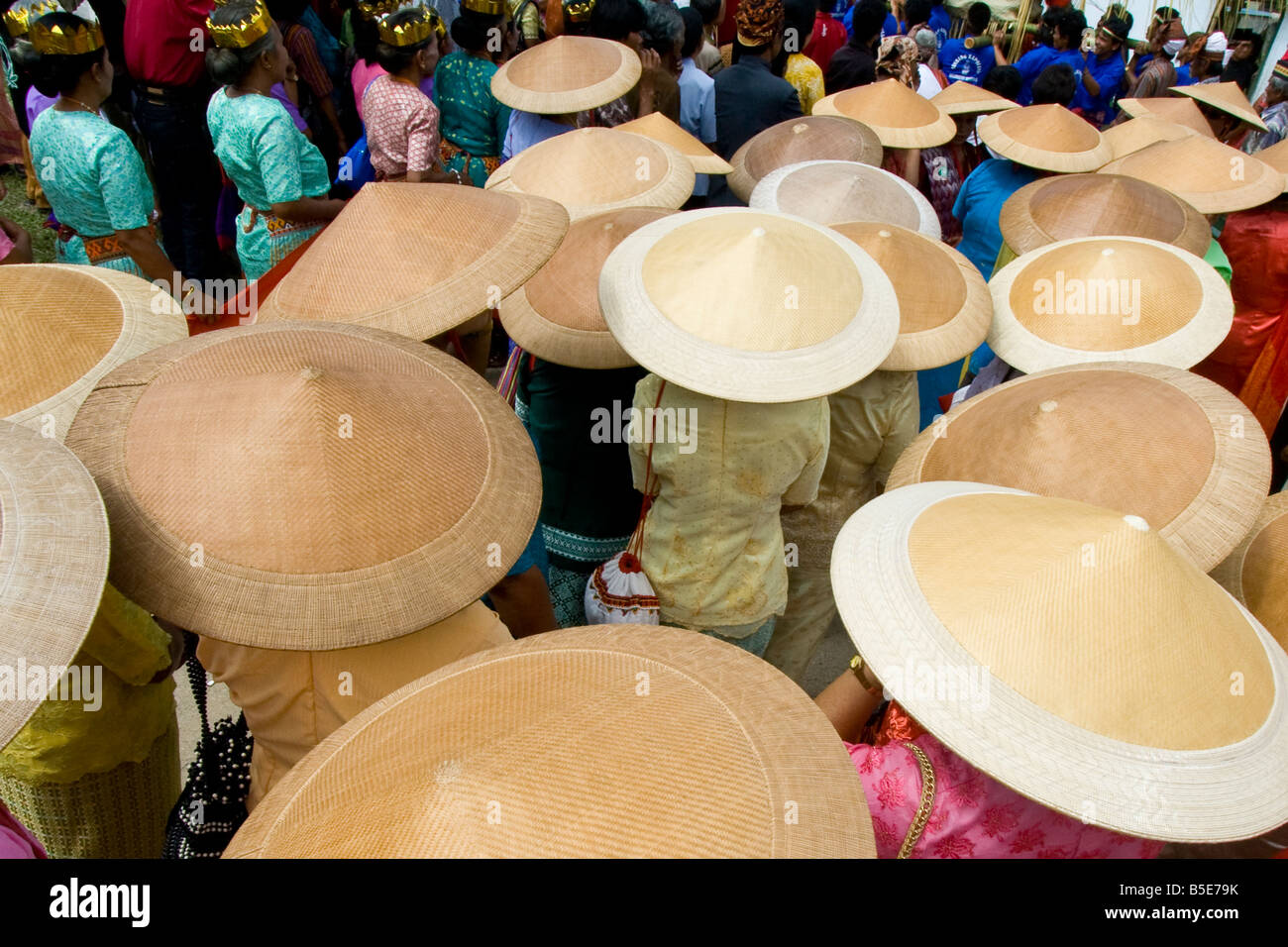 Women Wearing Traditional Hats During National Day Festival in Rantepao ...