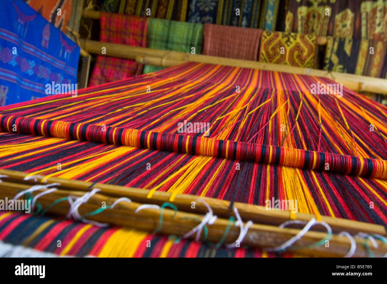Ikat Weaving in Sadan Village in Tana Toraja on Sulawesi in Indonesia ...