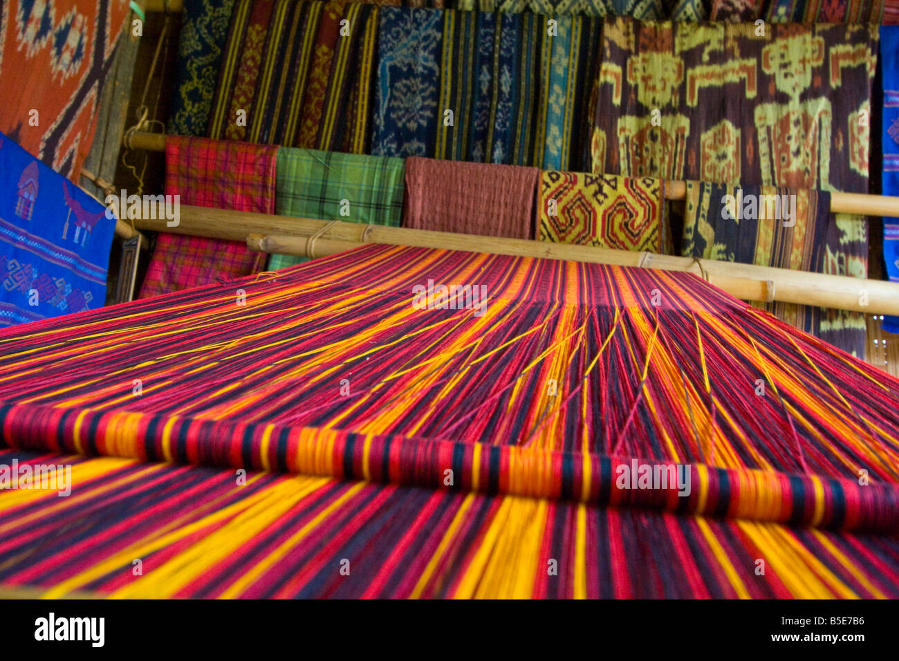 Ikat Weaving in Sadan Village in Tana Toraja on Sulawesi in Indonesia ...