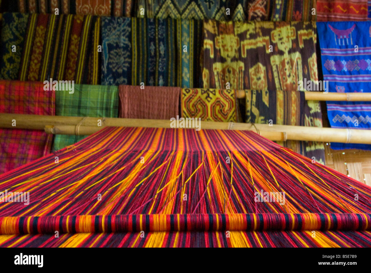 Ikat Weaving in Sadan Village in Tana Toraja on Sulawesi in Indonesia ...