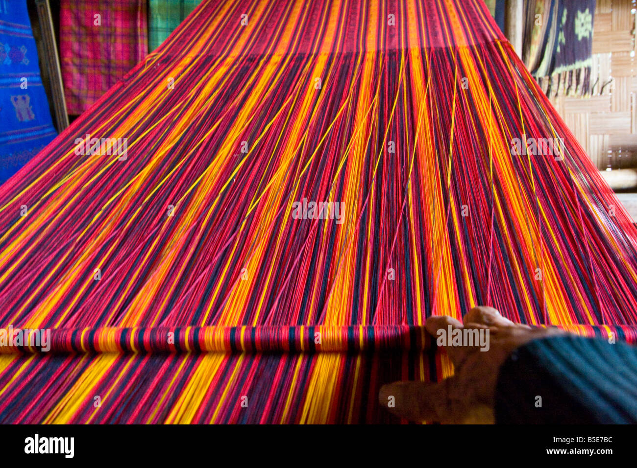 Ikat Weaving in Sadan Village in Tana Toraja on Sulawesi in Indonesia ...