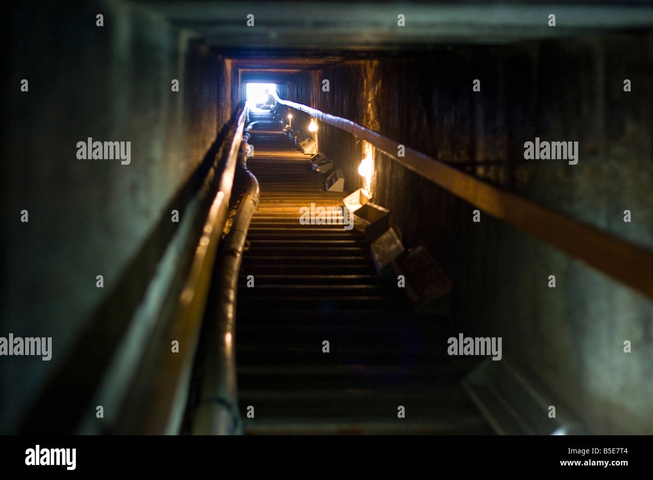 Inside the Red Pyramid of Pharoah Sneferu at Dahshur Egypt Stock Photo ...
