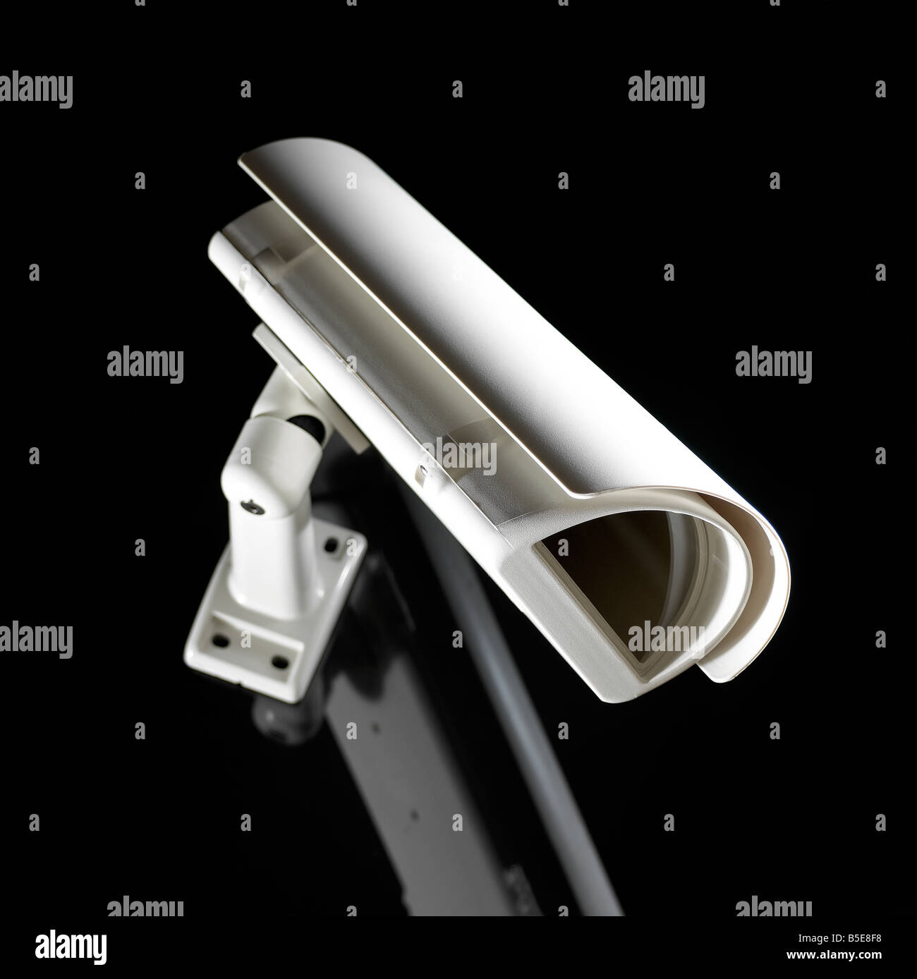 cctv security camera on black background Stock Photo - Alamy