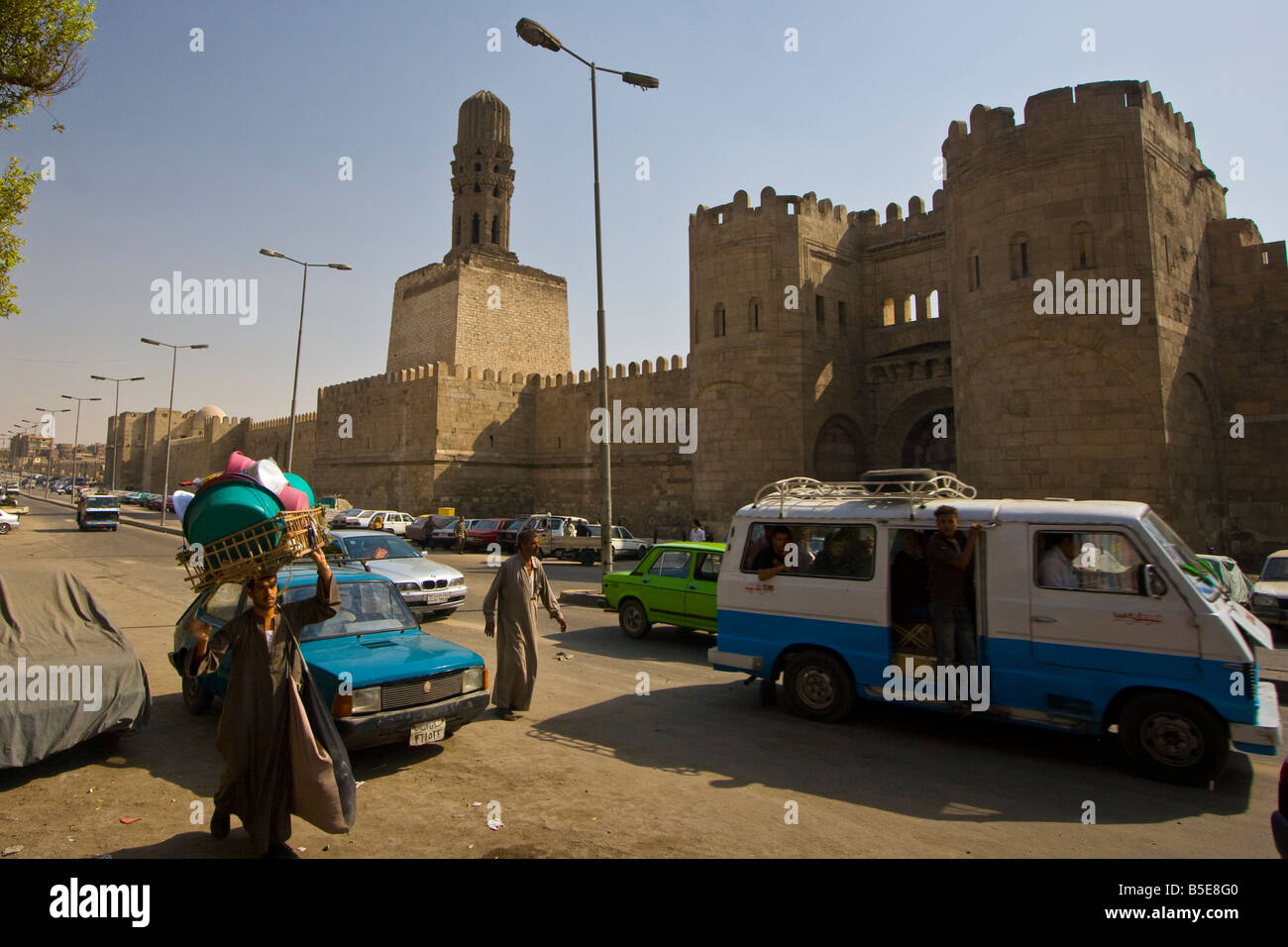 Bab al Futuh or Gate of Conquests on the city walls of Islamic Cairo ...