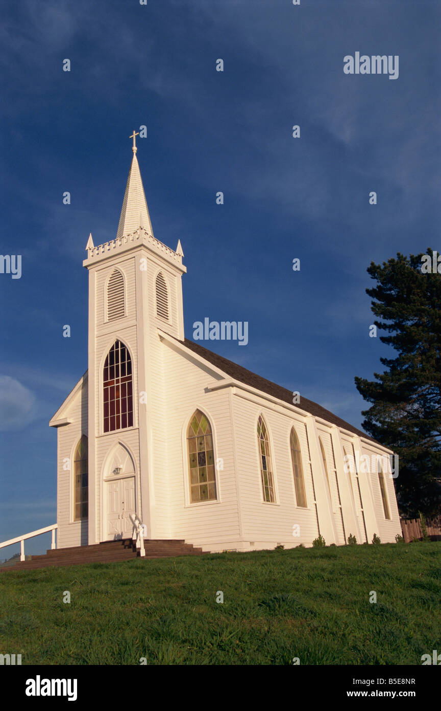 The old traditional church in Bodega Bay northern California USA A ...