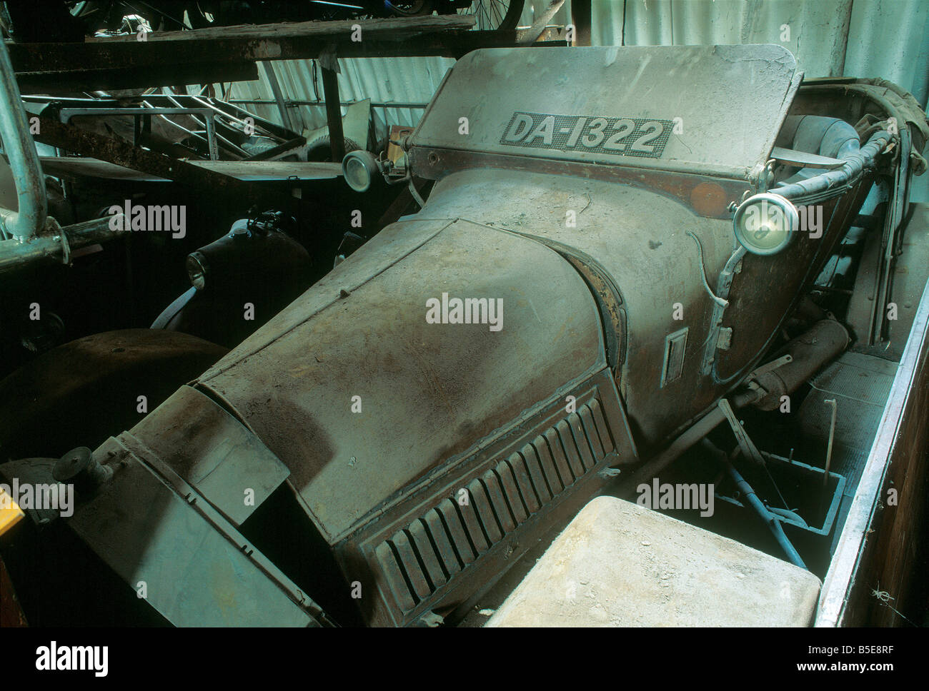 old vintage car in storage Stock Photo - Alamy