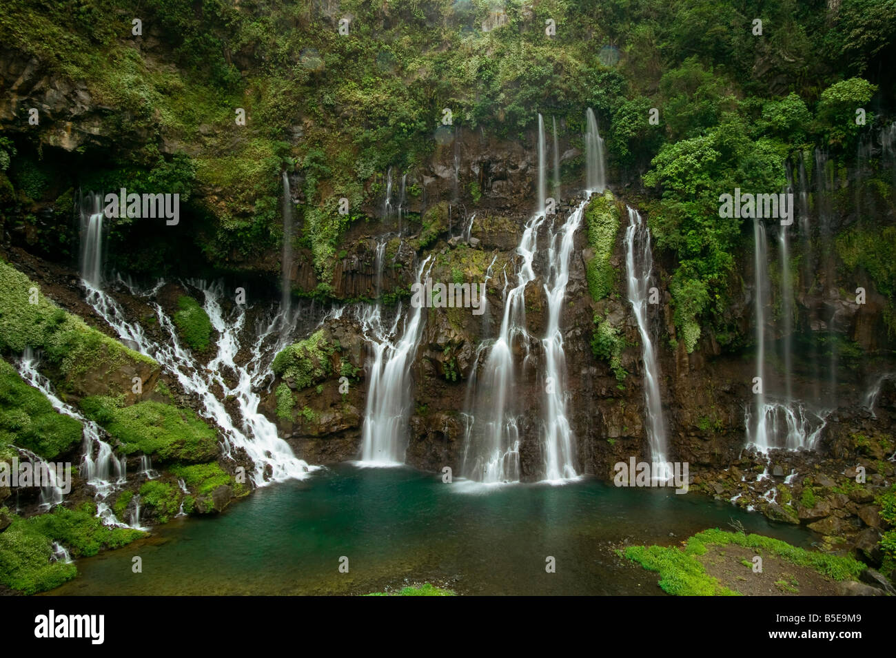 WATERFALLS OF LANGEVIN REUNION ISLAND Stock Photo - Alamy