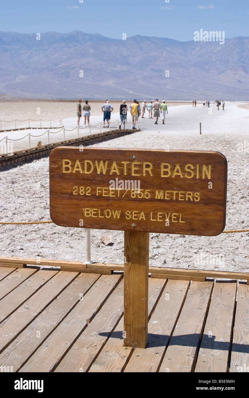 Badwater, the lowest point in North America, Death Valley National Park ...