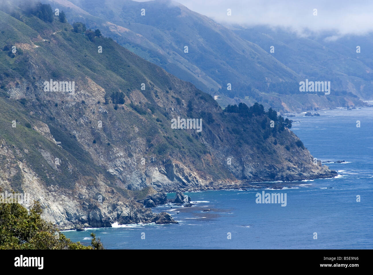 Coastline and Highway 1, Big Sur, California, USA, North America Stock ...