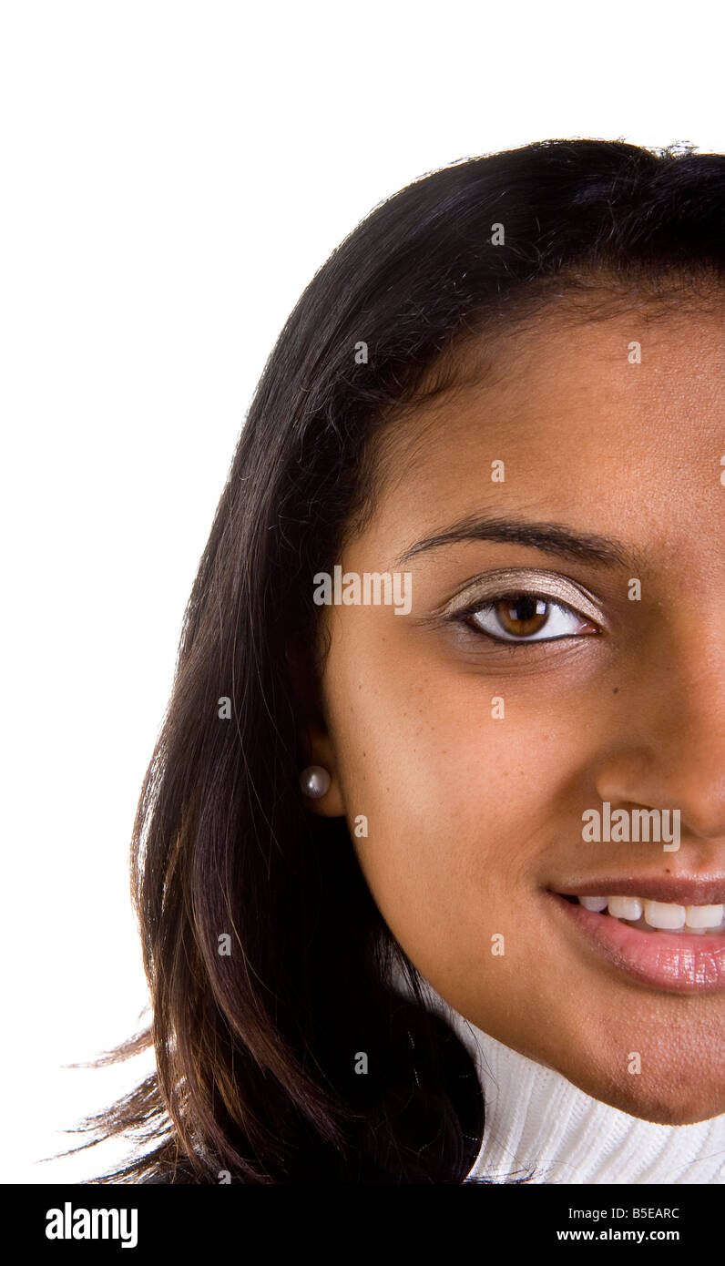 A closeup of a dark beauty showing only half face Stock Photo - Alamy