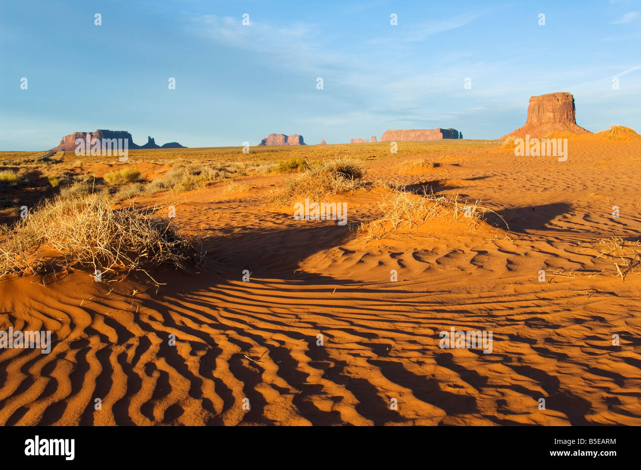 Sand patterns in Monument Valley Navajo Tribal Park, Arizona, USA ...