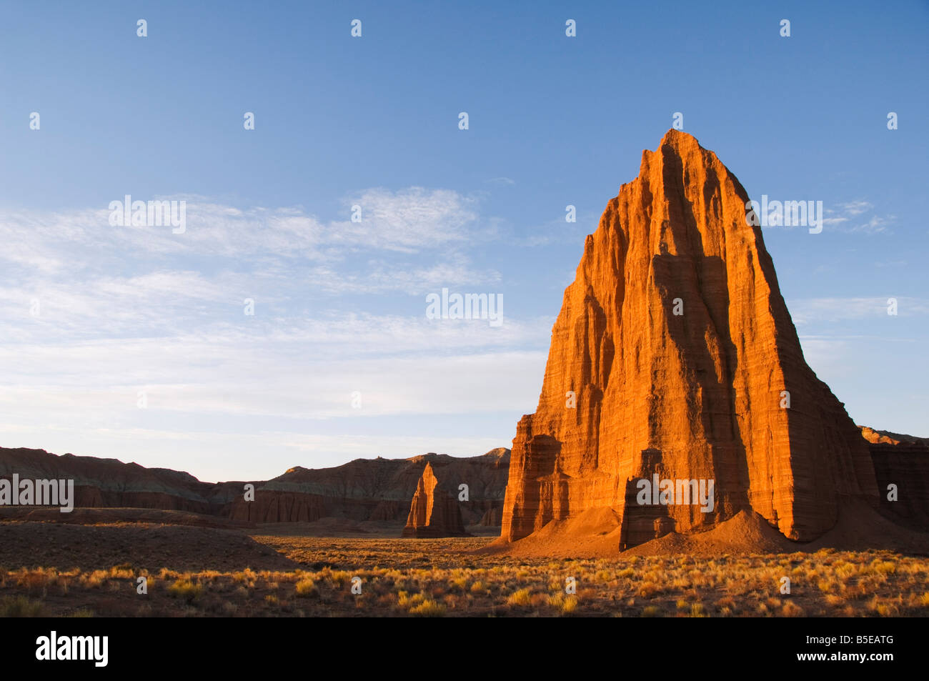 Sunrise at the Temple of the Sun and smaller Temple of the Moon in ...