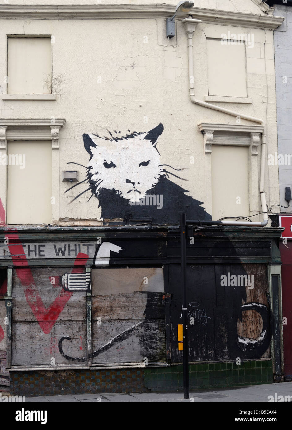 Britains biggest Banksy on the Whitehorse public House in Liverpool ...