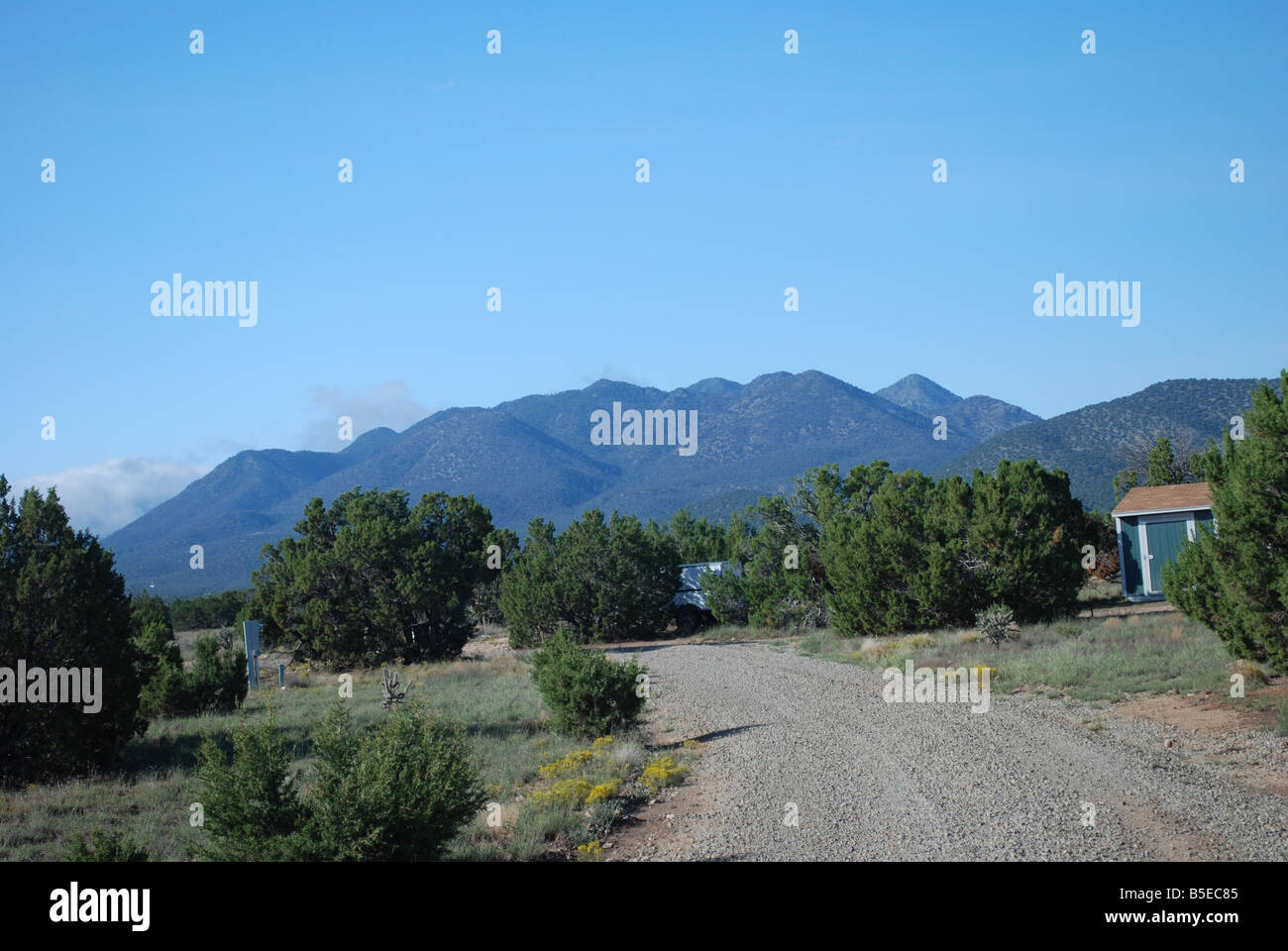 High Feather Ranch, Cerrillos, New Mexico USA Stock Photo - Alamy