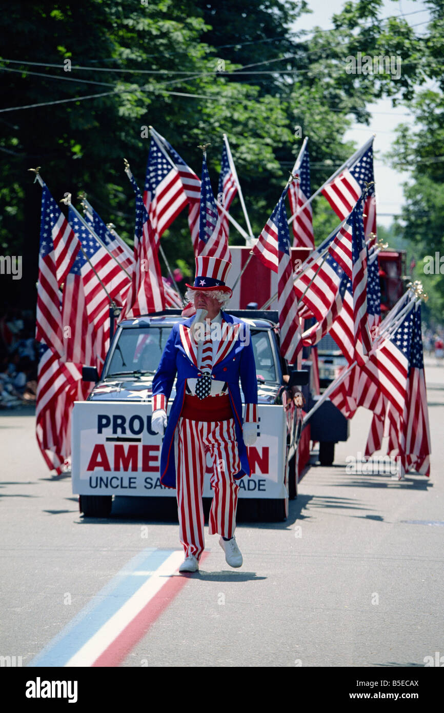 Uncle Sam leading Bristol's famous 4th of July parade, the oldest in ...