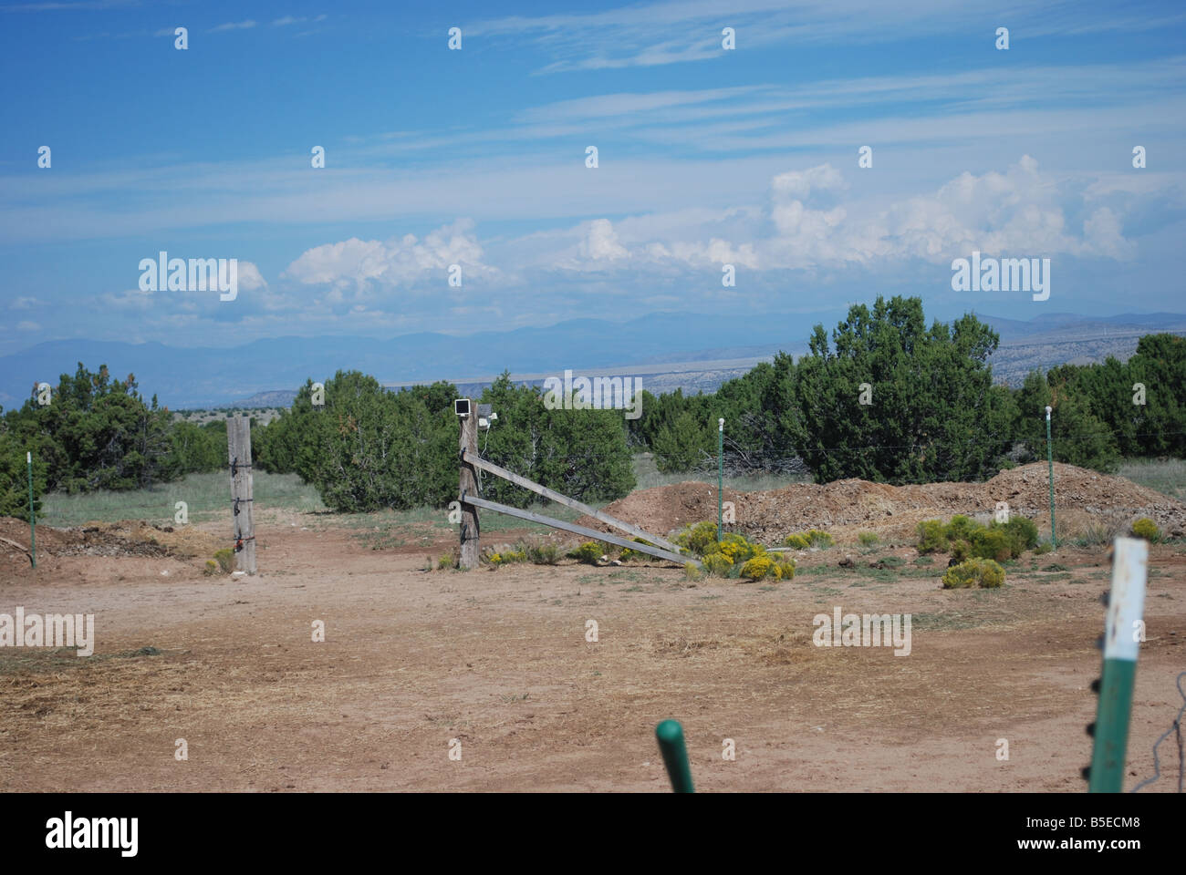 barnyard at High Feather Ranch, Cerrillos, New Mexico USA Stock Photo ...
