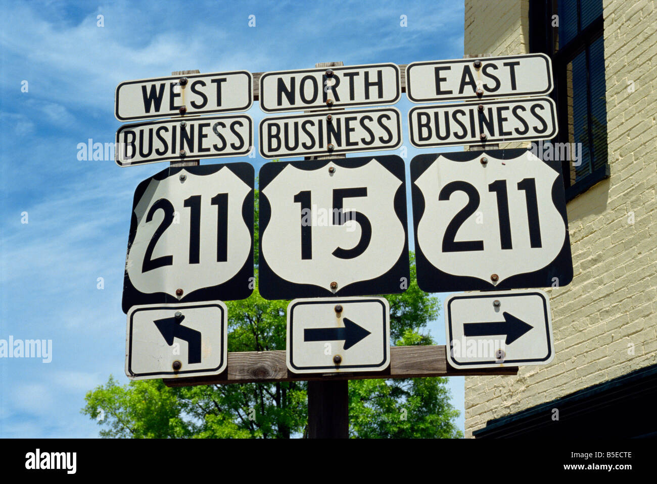 Road signs Virginia United States of America North America Stock Photo ...