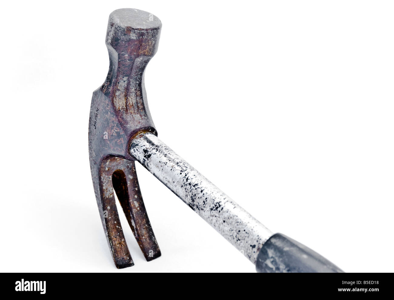 Old textured rusty hammer isolated on white Stock Photo - Alamy