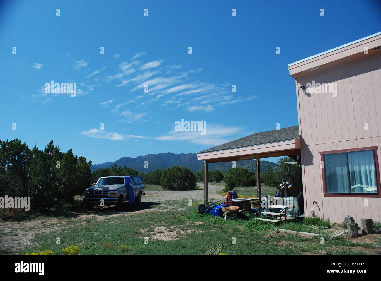 barn at High Feather Ranch, Cerrillos, New Mexico USA Stock Photo - Alamy