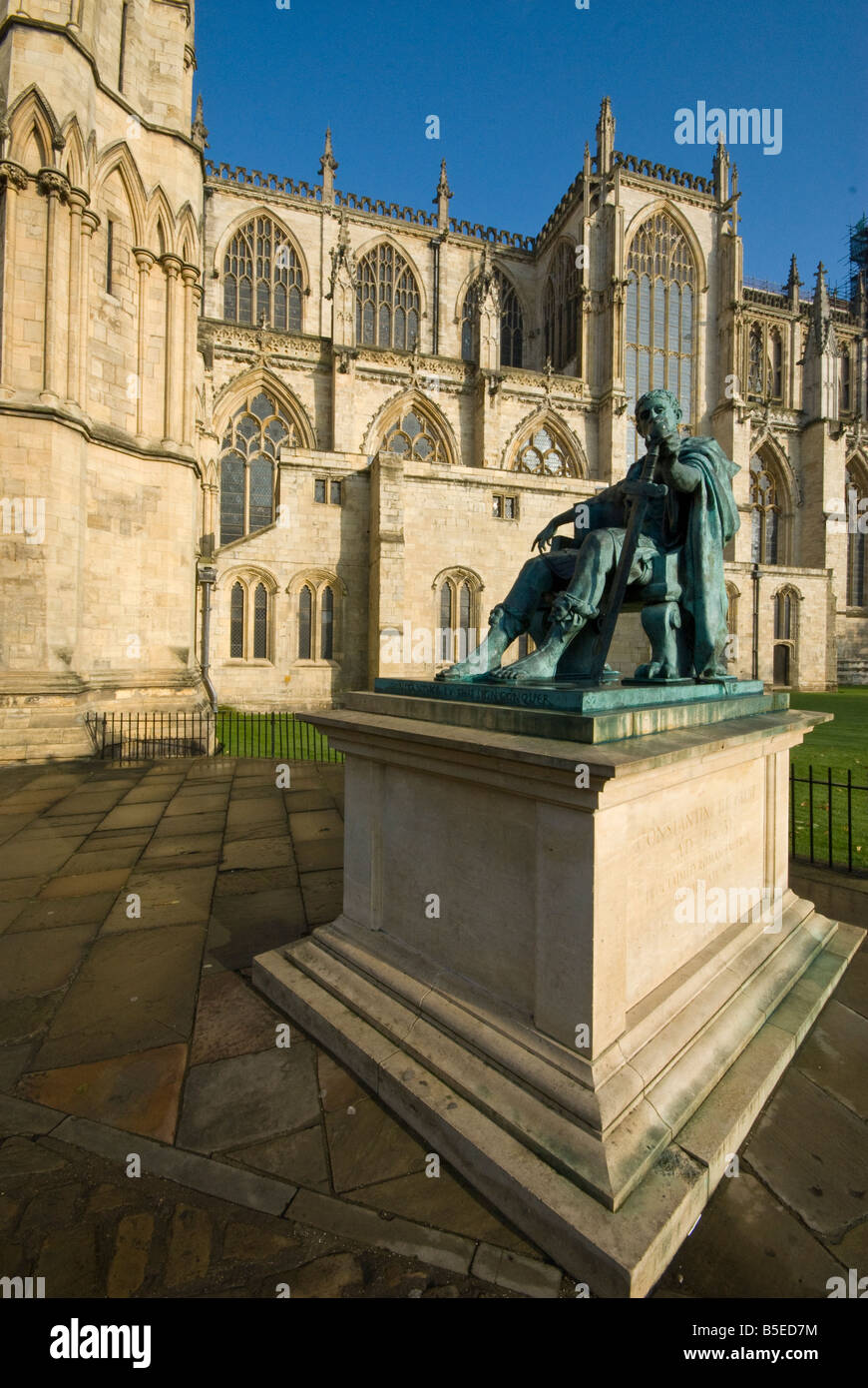 Constantine Statue outside York Minster Stock Photo - Alamy