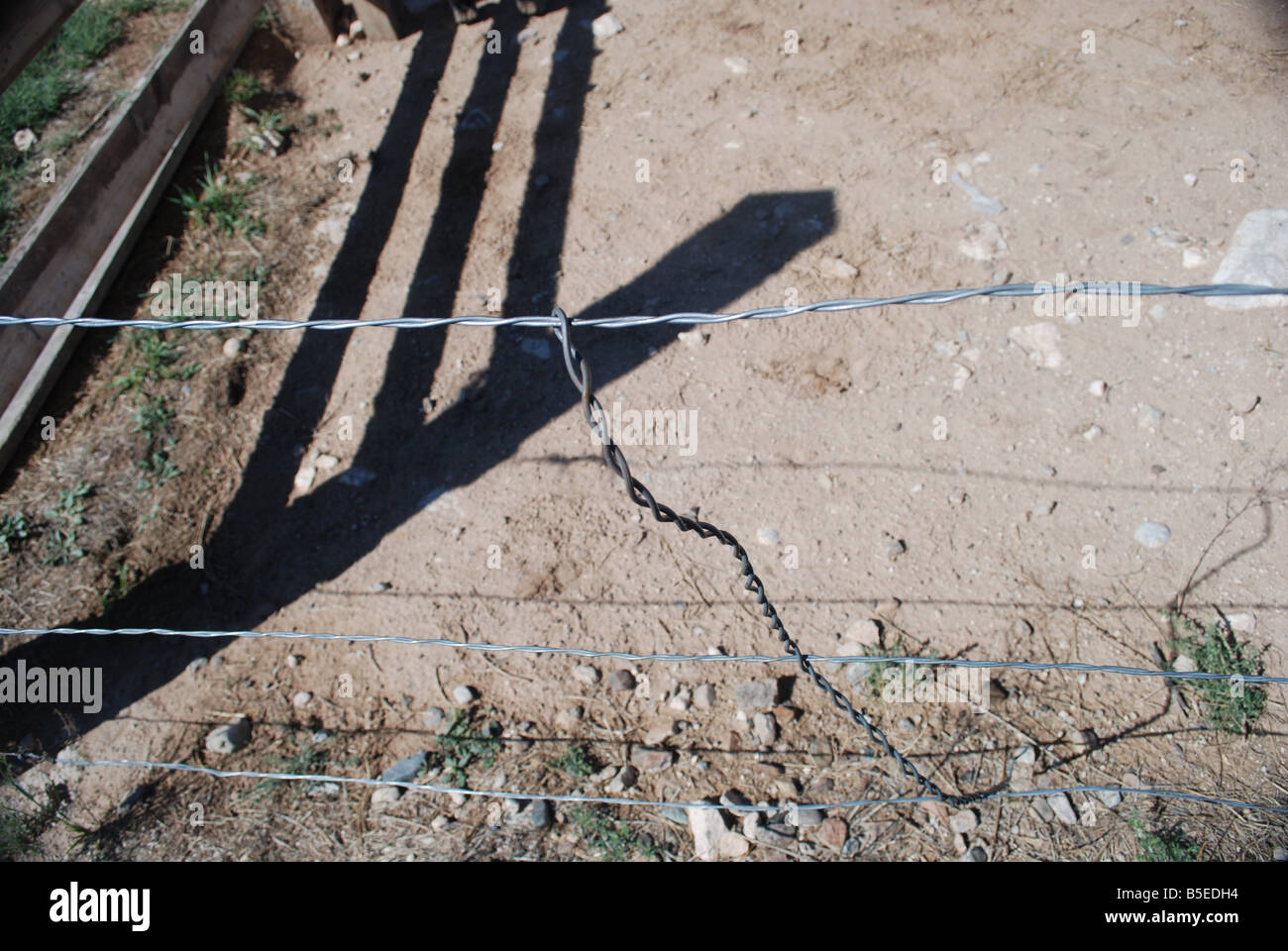 fence at High Feather Ranch, Cerrillos, New Mexico USA Stock Photo - Alamy