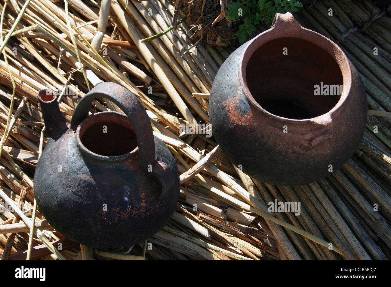 Uros islands - kitchen utensil: jug and pitcher Stock Photo - Alamy