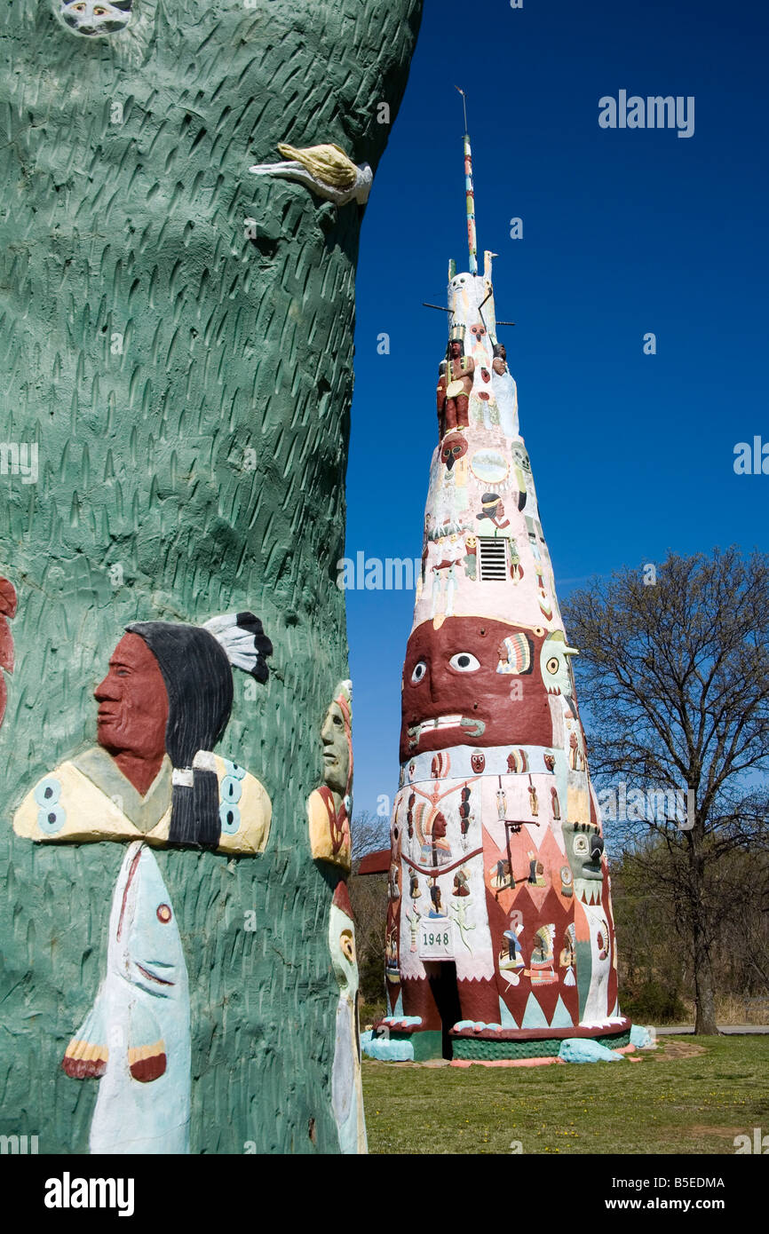Galloway Totem Pole Park, City of Foyil, Historic Route 66, Oklahoma ...