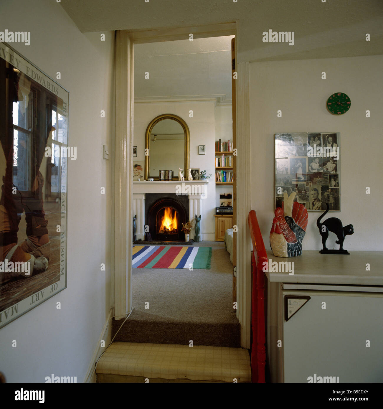 Open fire in livingroom hi-res stock photography and images - Alamy