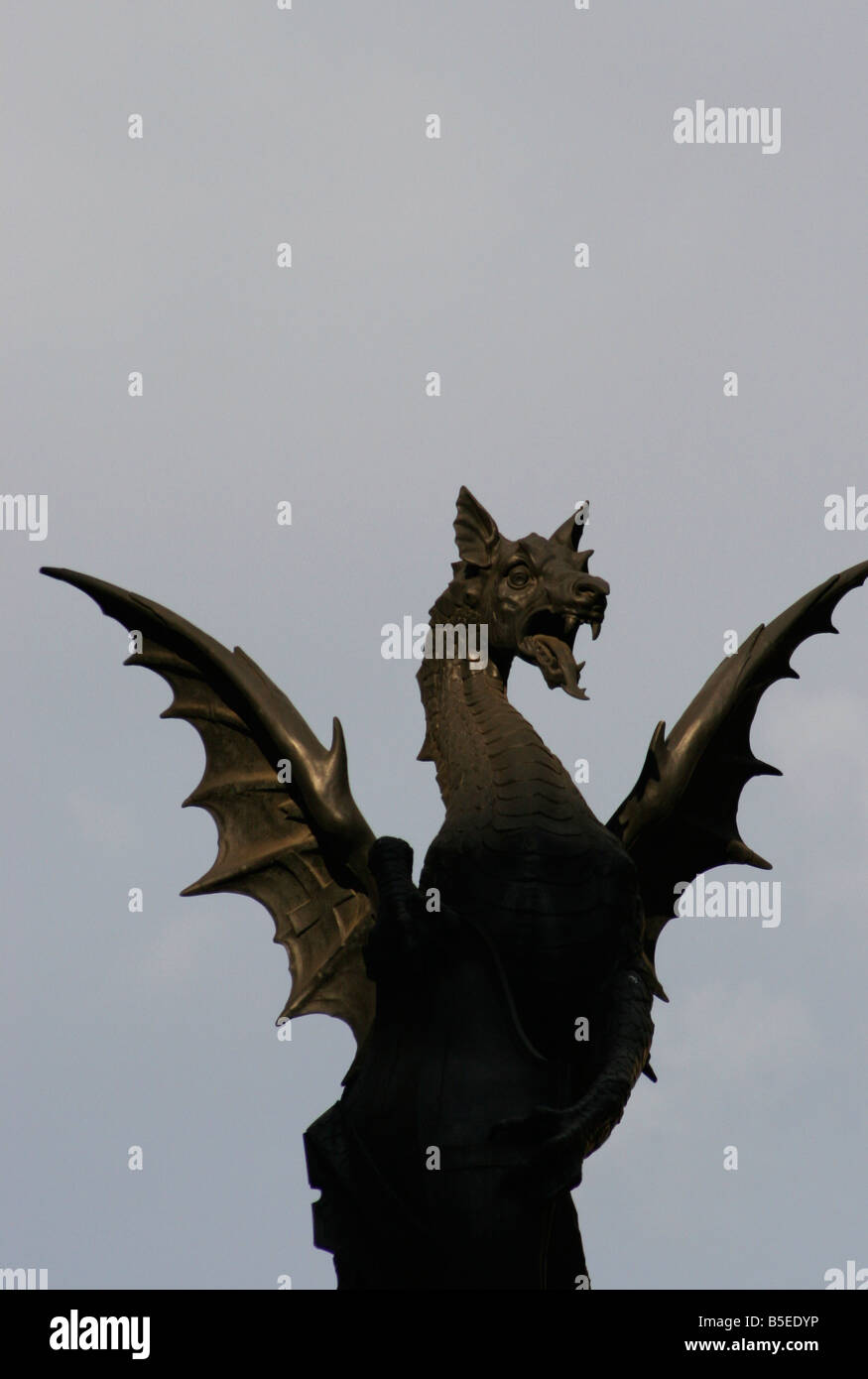 Dragon guarding the entrance to the City of London, England, UK, Europe ...