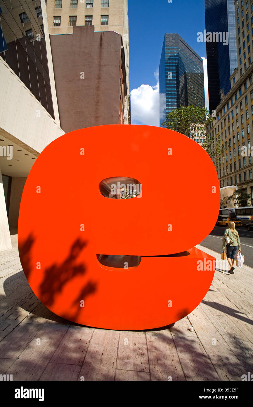 Ivan Chermayeff's Red 9 sculpture, Nine West 57th Street, Midtown ...