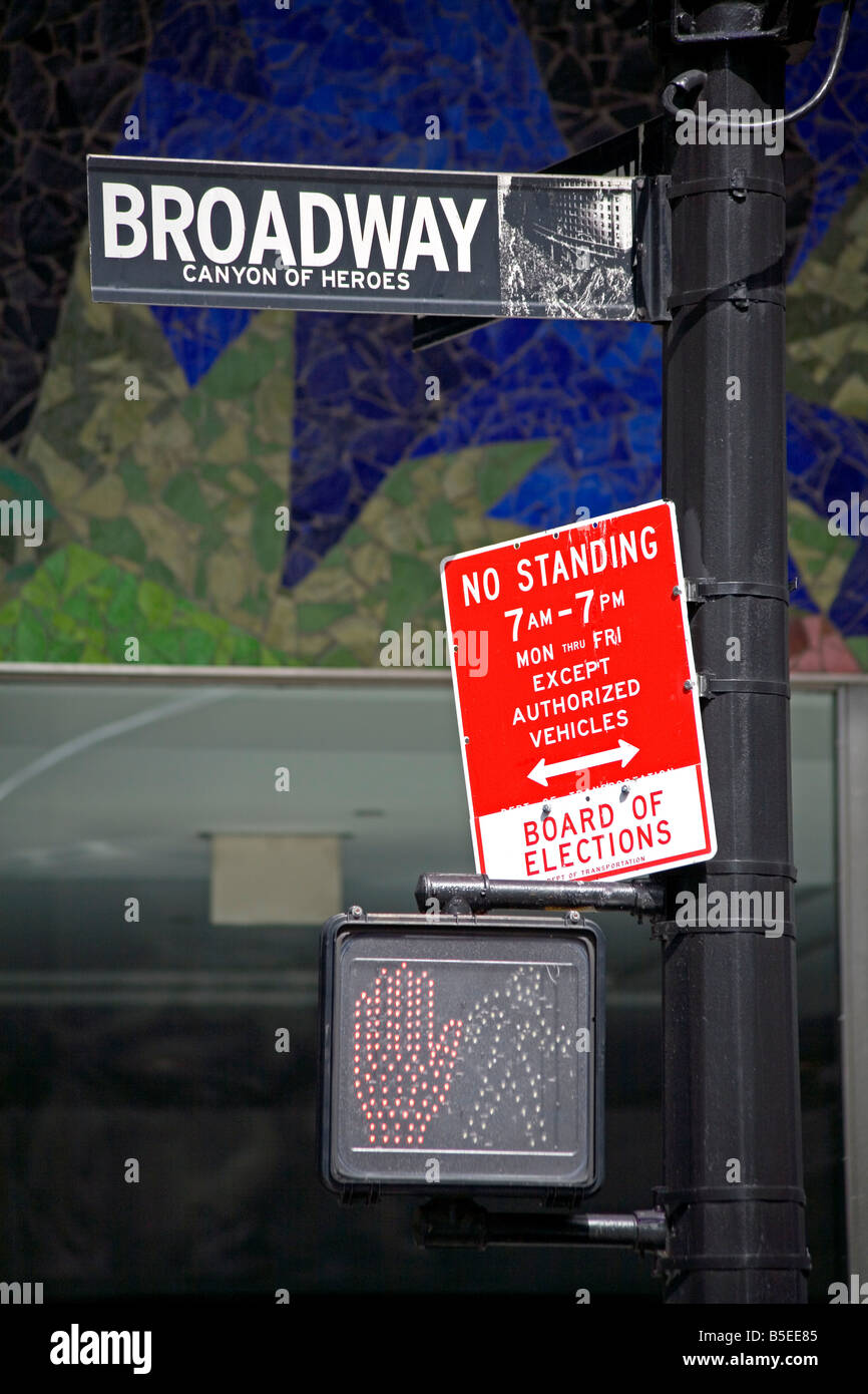 Broadway street sign, Lower Manhattan, New York City, New York, USA ...