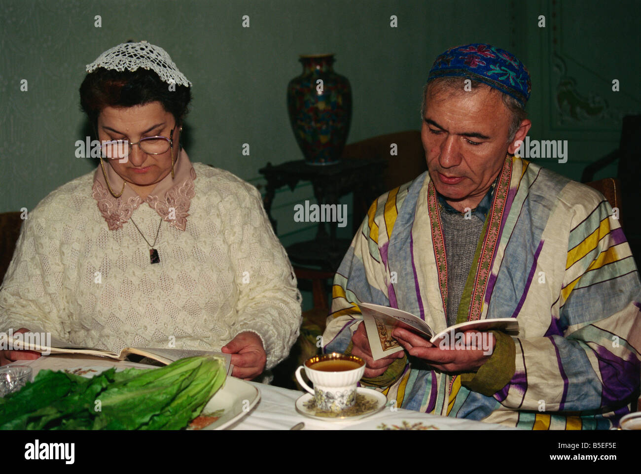 Passover celebrations in Bukharan Jewish family, Bukhara, Uzbekistan ...