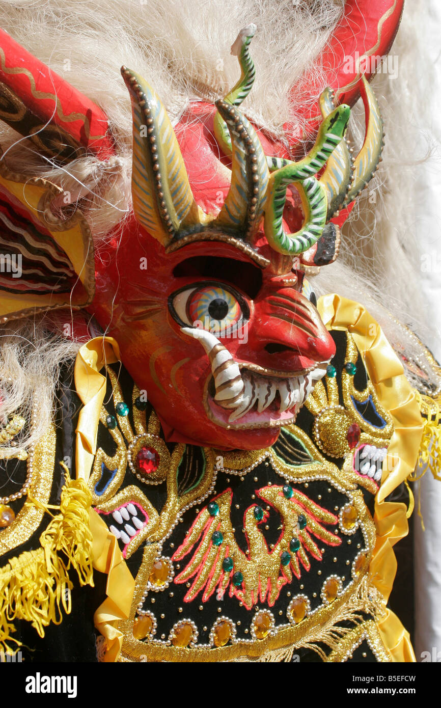 Very colorful handmade mask from southern Brazil Stock Photo - Alamy