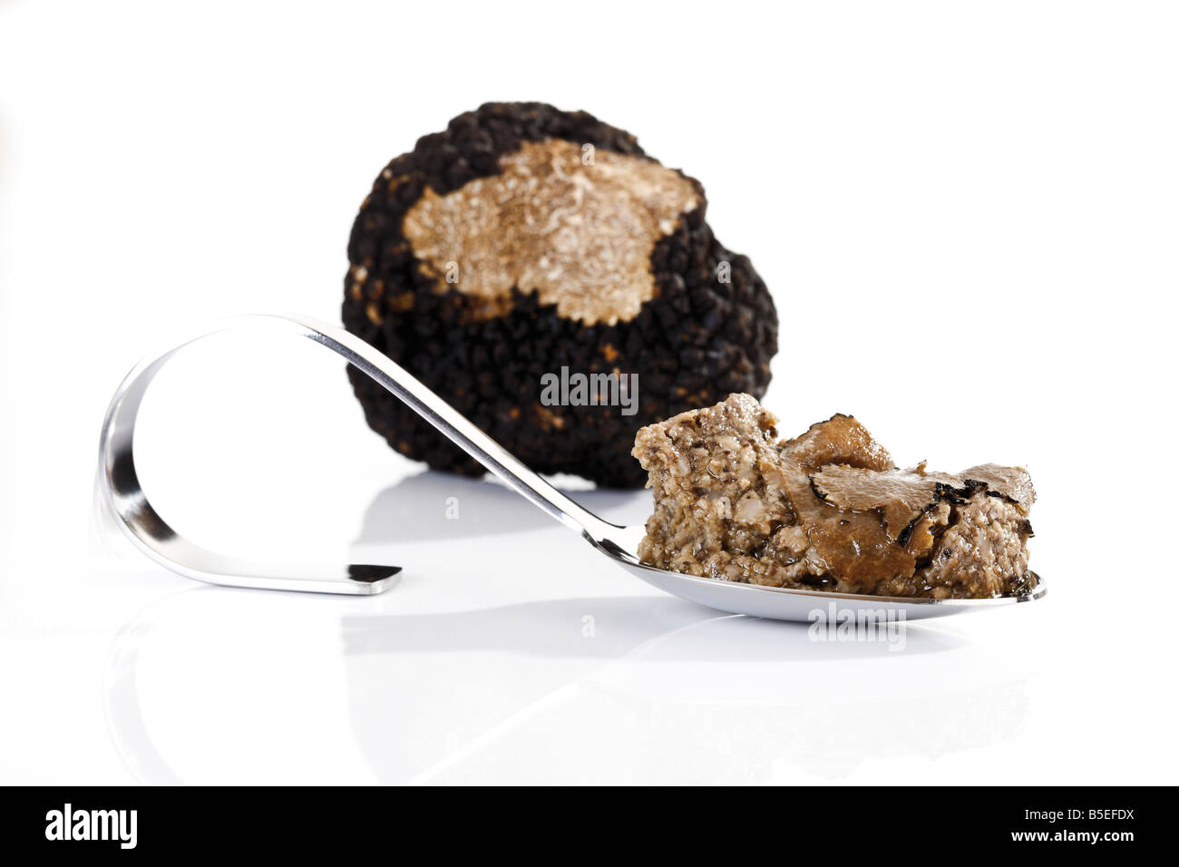 Truffle pesto on spoon Stock Photo - Alamy