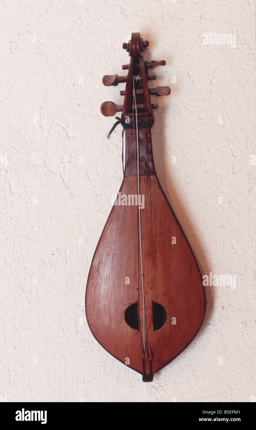 Old Lyra in the village museum of Vamos Crete Greece Stock Photo - Alamy