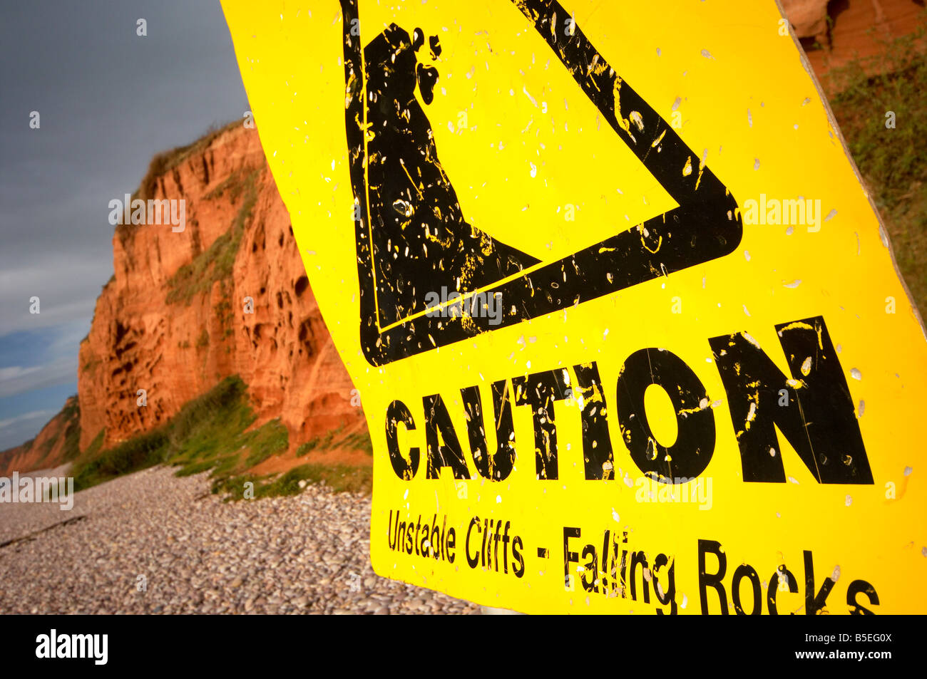 Brightly coloured warning sign hi-res stock photography and images - Alamy