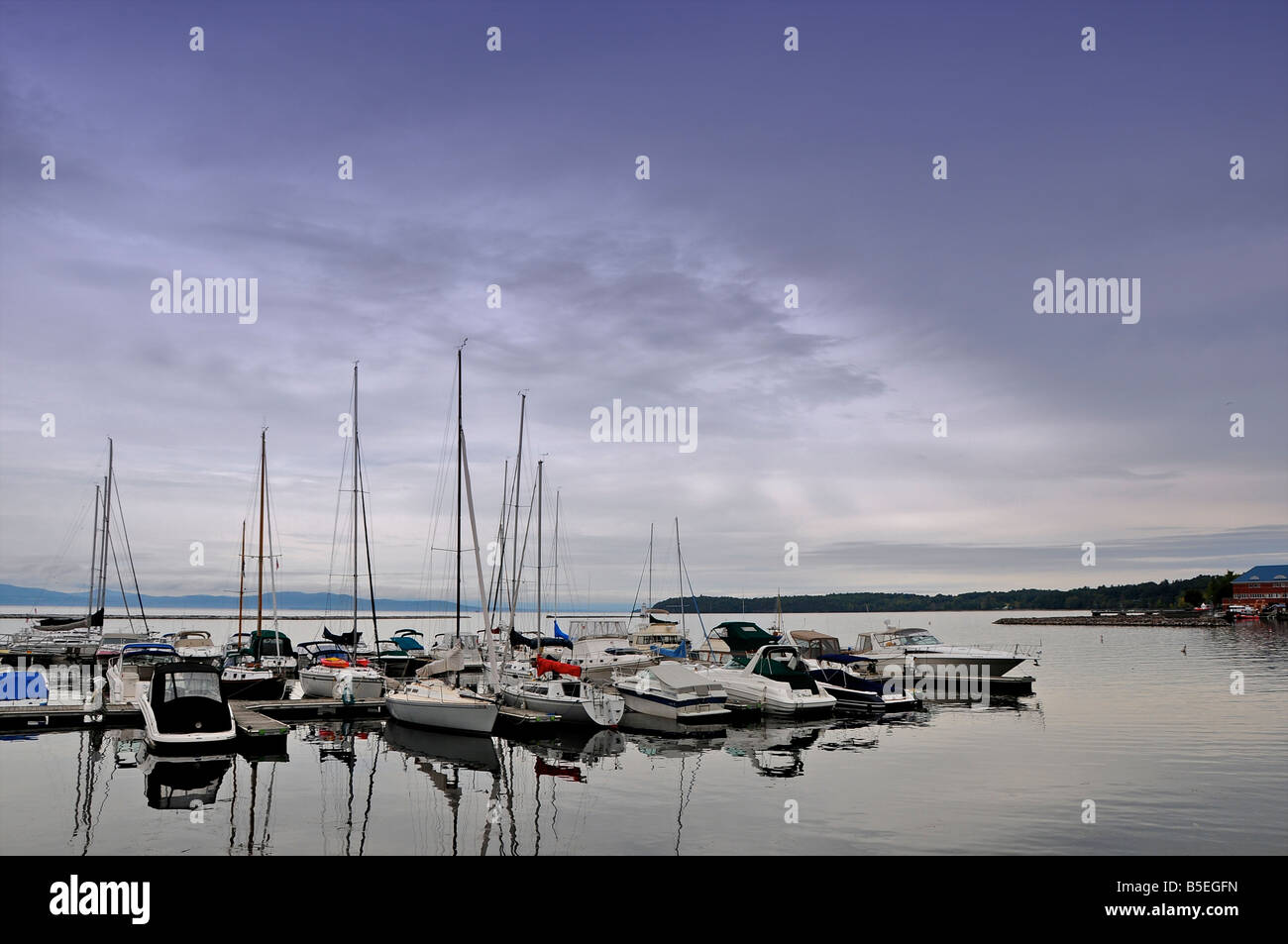 Marina on Lake Champlain, Burlington, Vermont, USA Stock Photo - Alamy