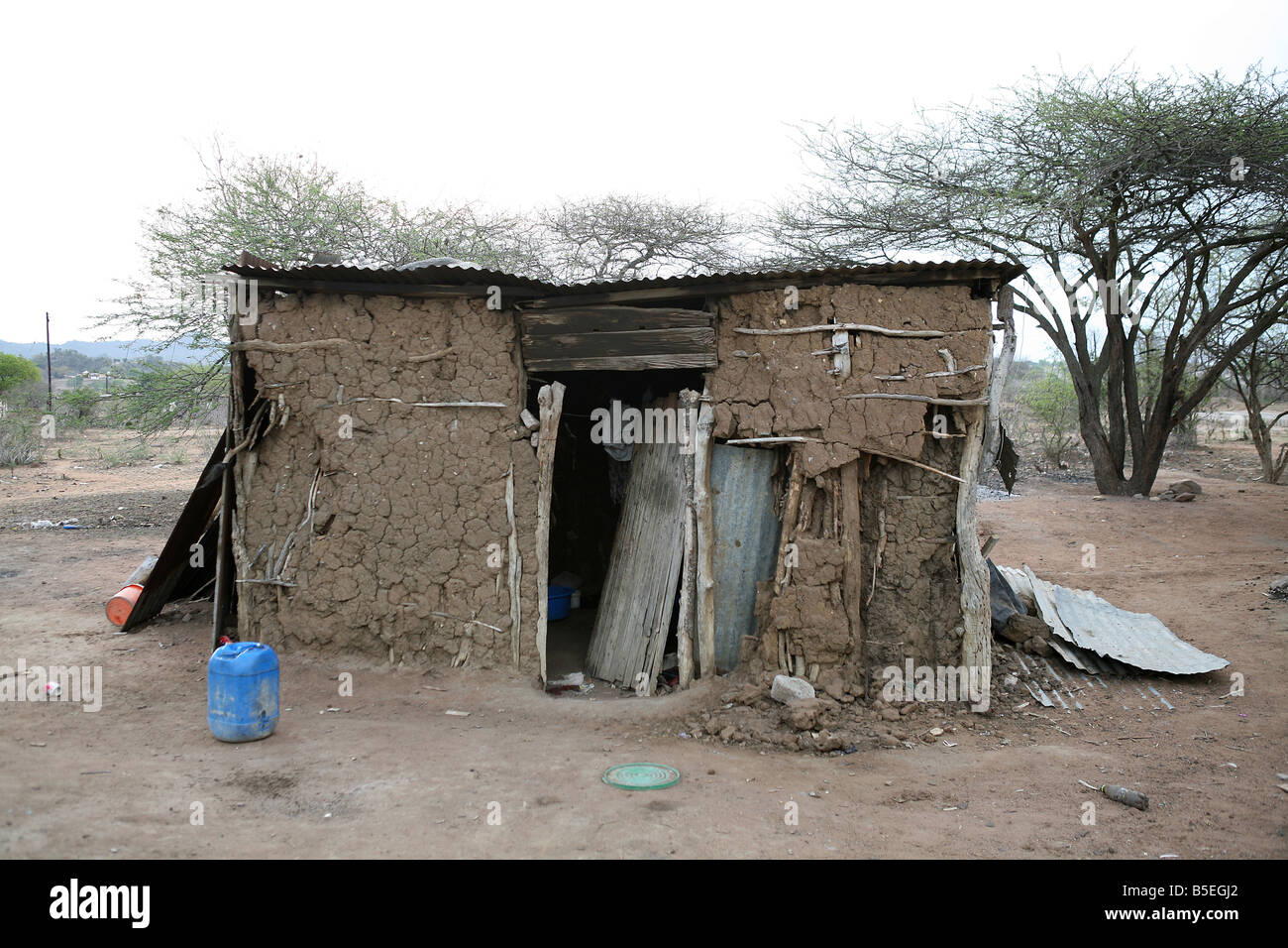 Dilapidated mud & stick hut,Lubombo, Swaziland, Africa Stock Photo - Alamy