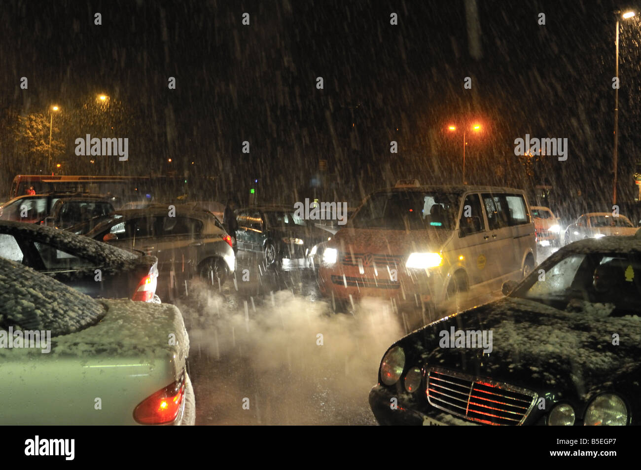 Rare autumn snow in October 2008 in Southeast England UK Stock Photo ...