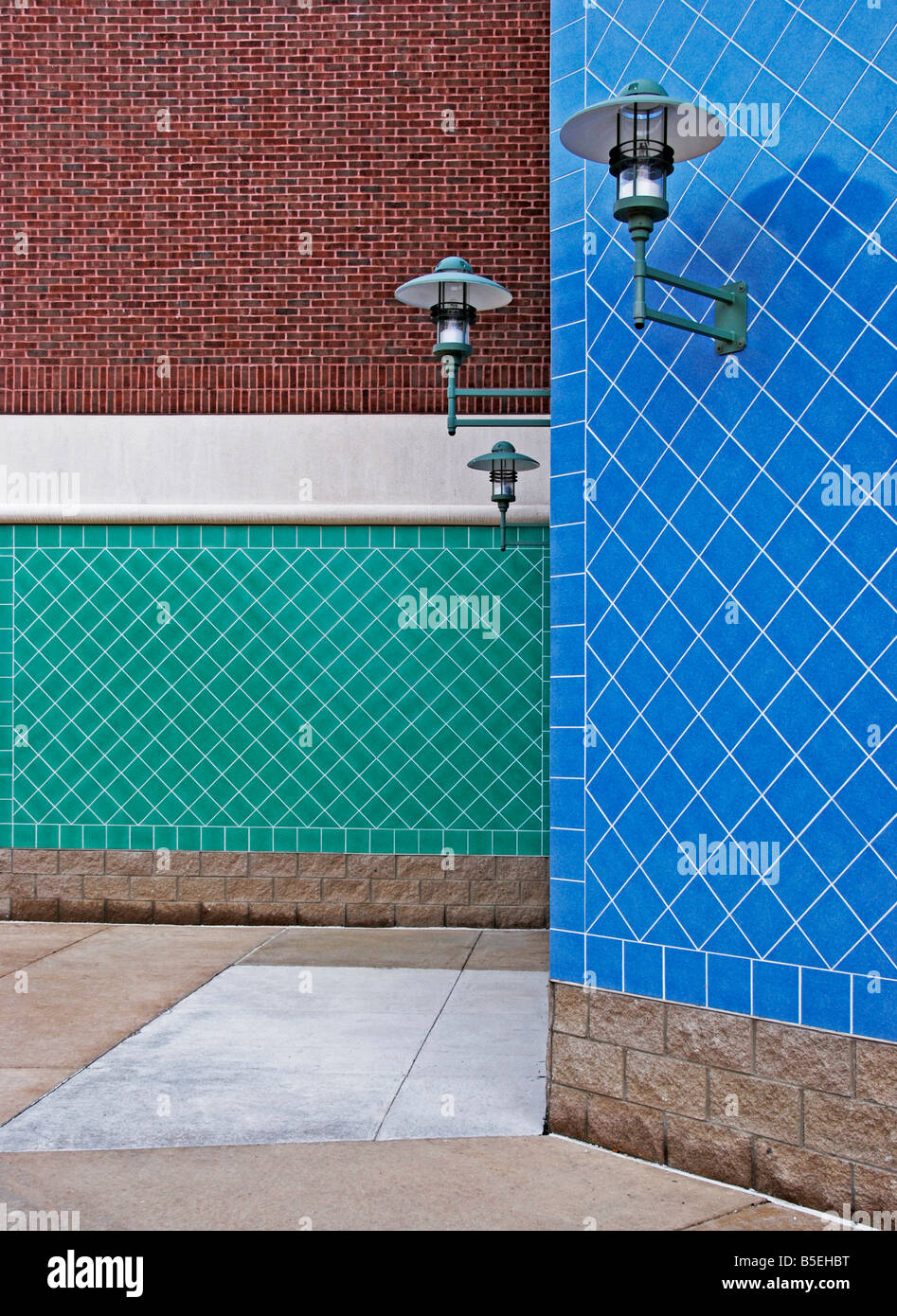 Colorful glazed tile exterior walls Stock Photo - Alamy