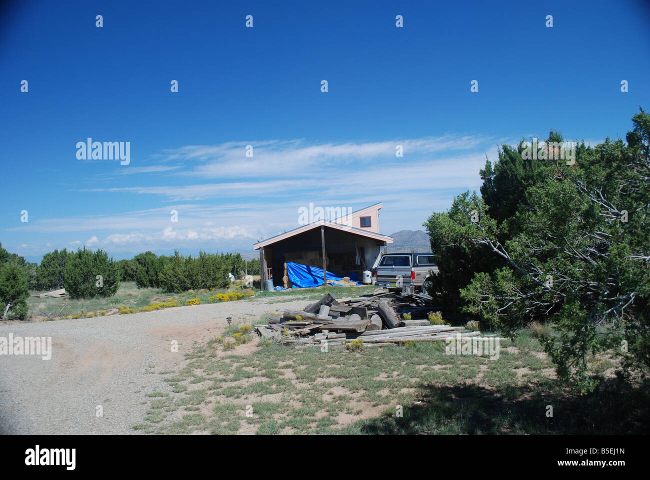 High Feather Ranch, Cerrillos, New Mexico USA Stock Photo - Alamy