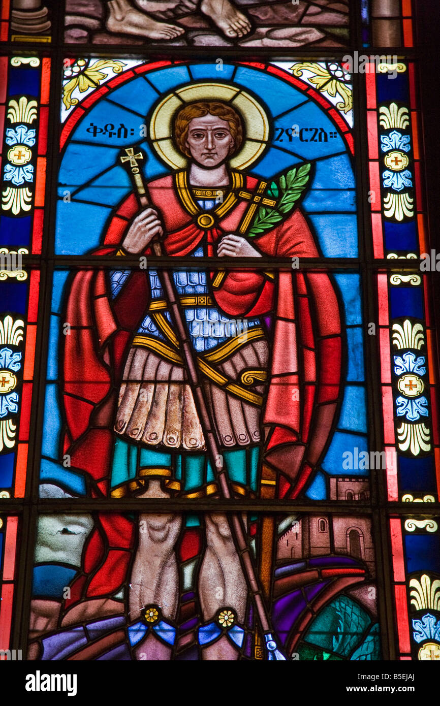 Stained glass window in Holy Trinity Cathedral, the largest Orthodox ...