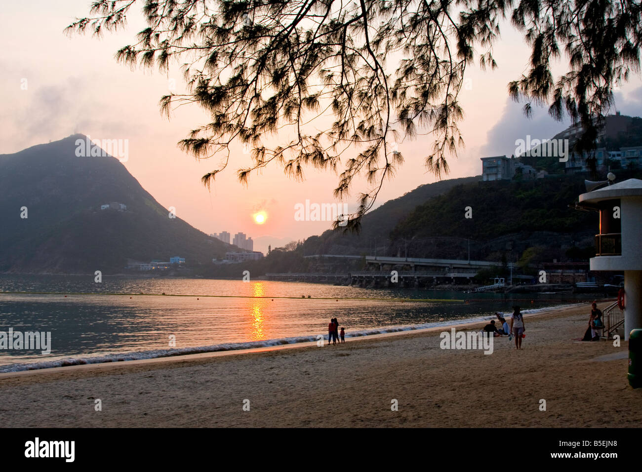 Sunset at Deepwater bay in Hong Kong China Stock Photo - Alamy