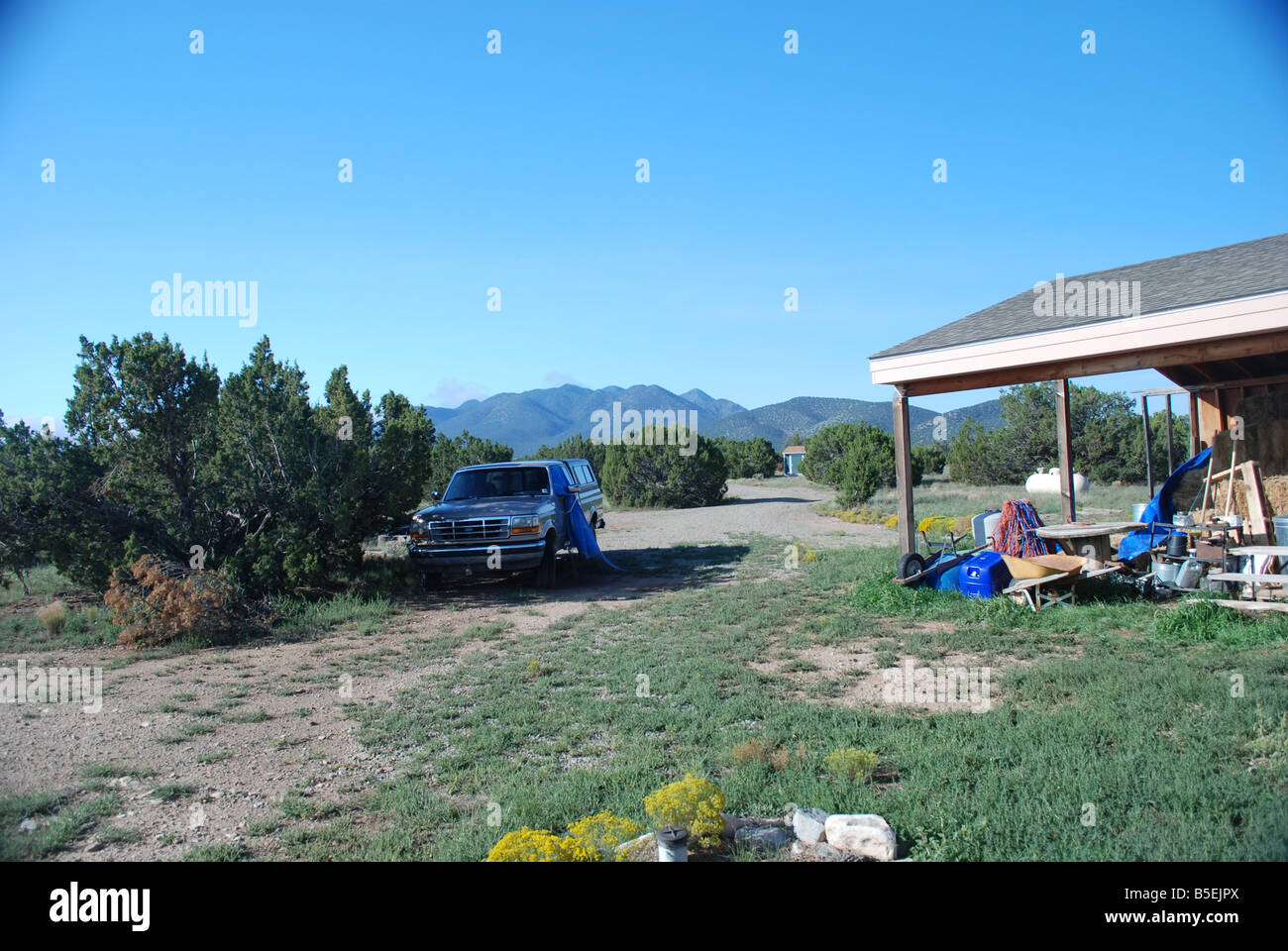 High Feather Ranch, Cerrillos, New Mexico USA Stock Photo - Alamy