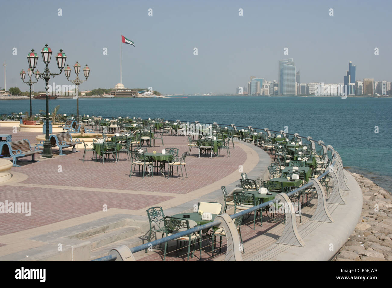 Abu Dhabi Corniche UAE Skyline cityscape scenic Stock Photo - Alamy
