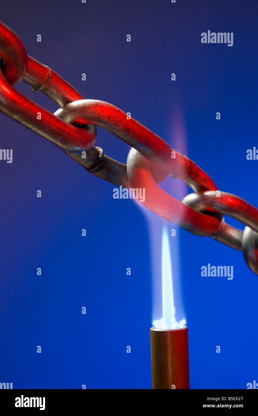 Steel linked chain Stock Photo - Alamy