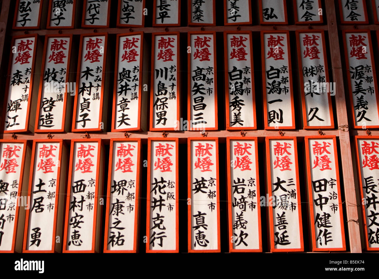 A detail from the Kodo or lecture hall at the Toji Temple in Kyoto ...