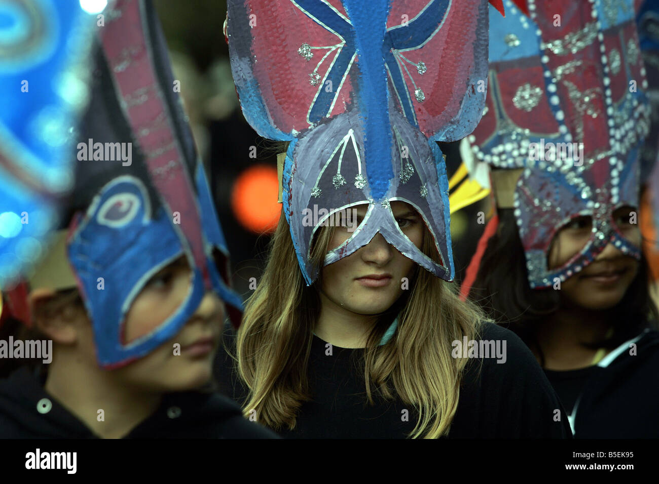 entrants in the Nelson masked parade Stock Photo - Alamy