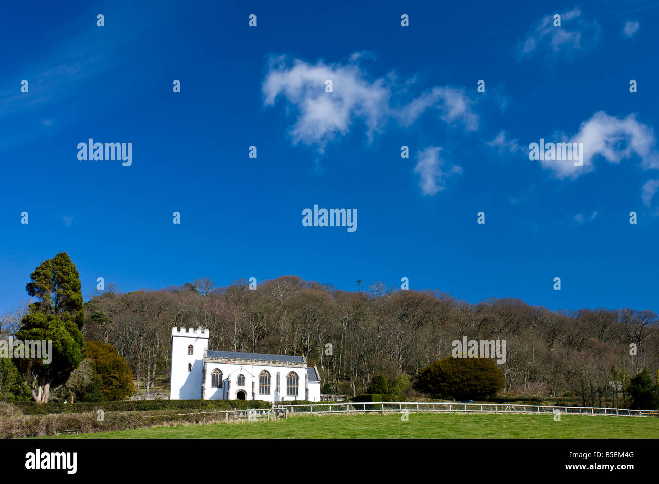 Selworthy Church in Exmoor National Park Somerset England Stock Photo ...
